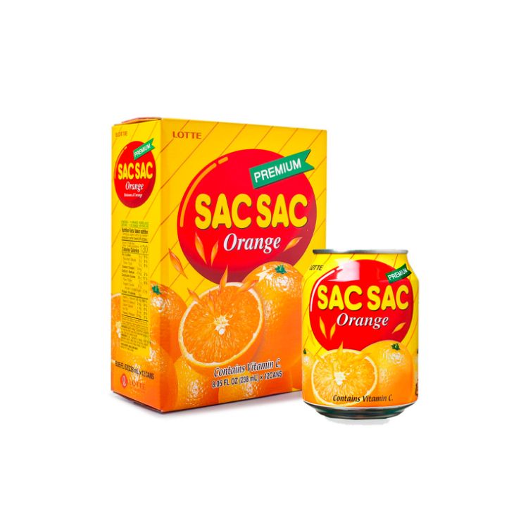 LOTTE Premium Sac Sac Orange( Contains Vitamin C) 238ml*12cans – Bestco Fresh Foods