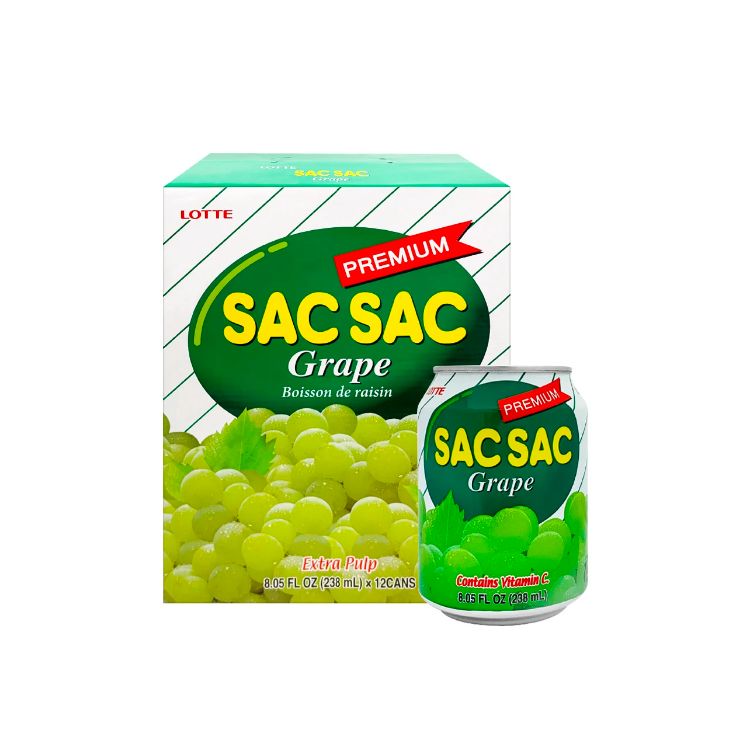 LOTTE Premium Sac Sac Grape( Contains Vitamin C) 238ml*12cans – Bestco Fresh Foods