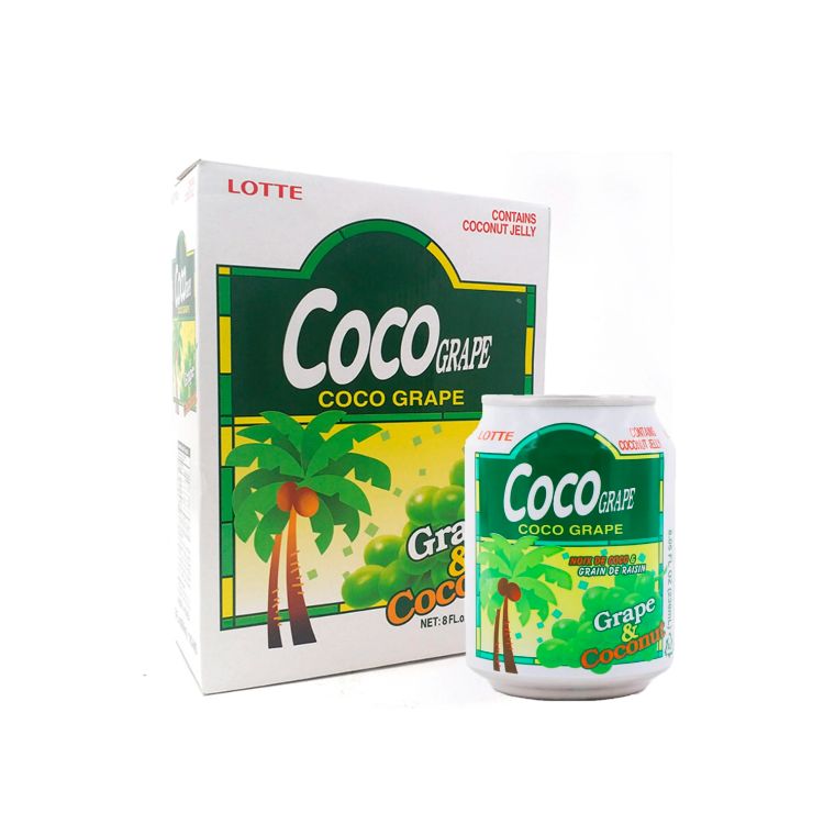 LOTTE Coco Grape Drink锛 Contains Coconut Jelly) 238ml*12cans – Bestco ...